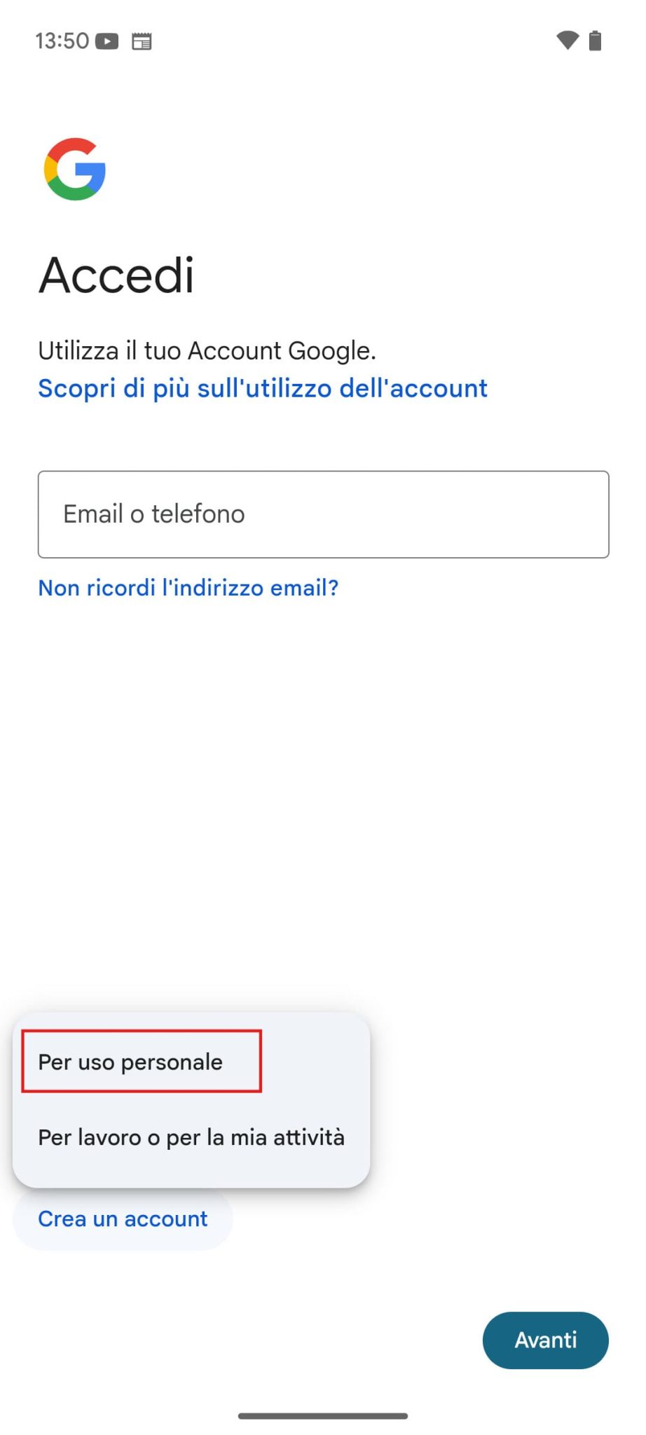 Come si crea account Gmail su smartphone e PC